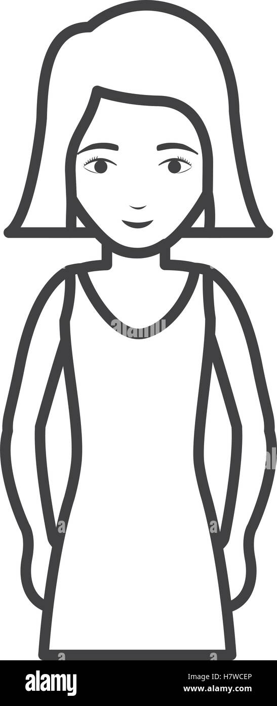 Woman cartoon icon. Female avatar person human and people theme ...