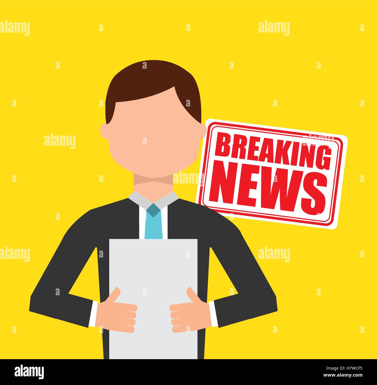 Breaking news symbol image Stock Vector Images - Alamy