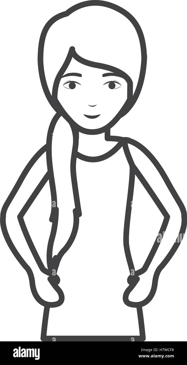 Woman cartoon icon. Female avatar person human and people theme ...