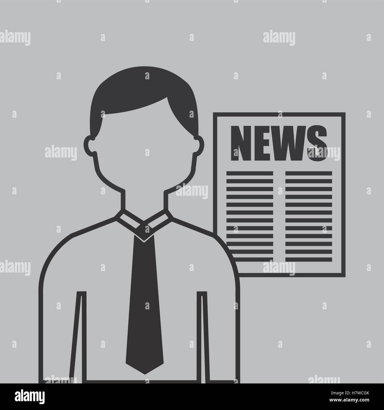 breaking news in newspaper vector illustration design Stock Vector ...