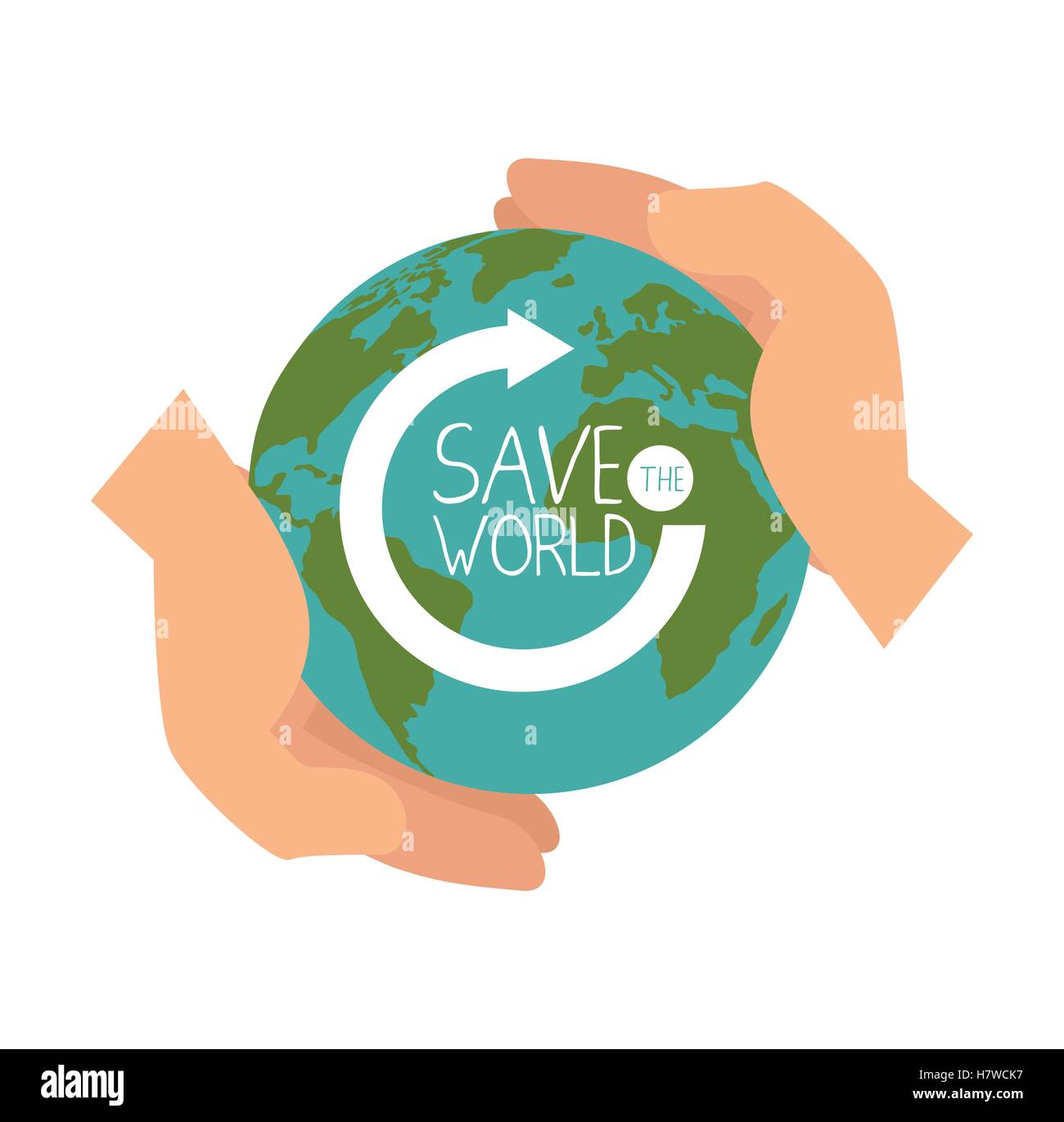 save the world concept icon vector illustration design Stock Vector ...