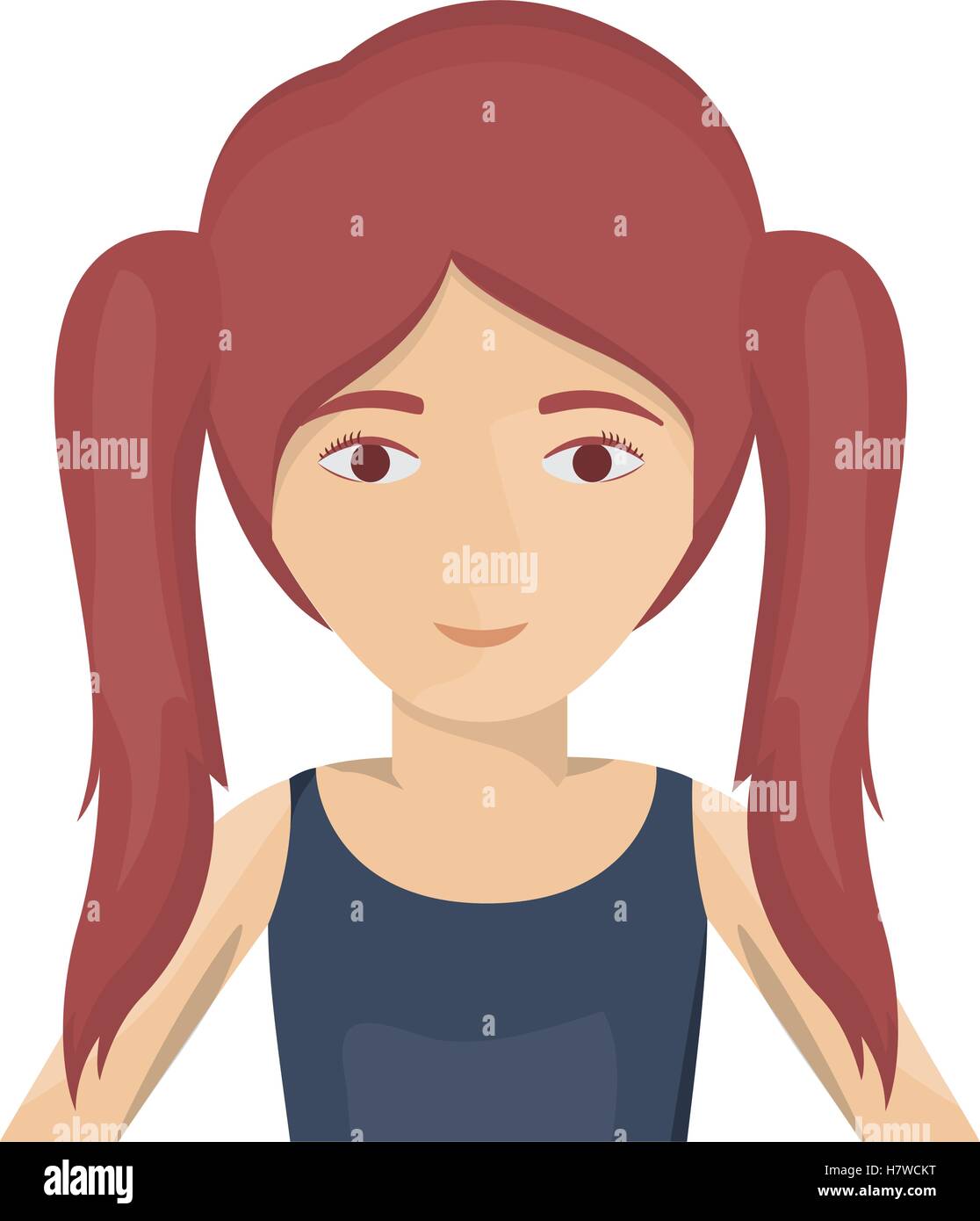 Woman cartoon icon. Female avatar person human and people theme ...