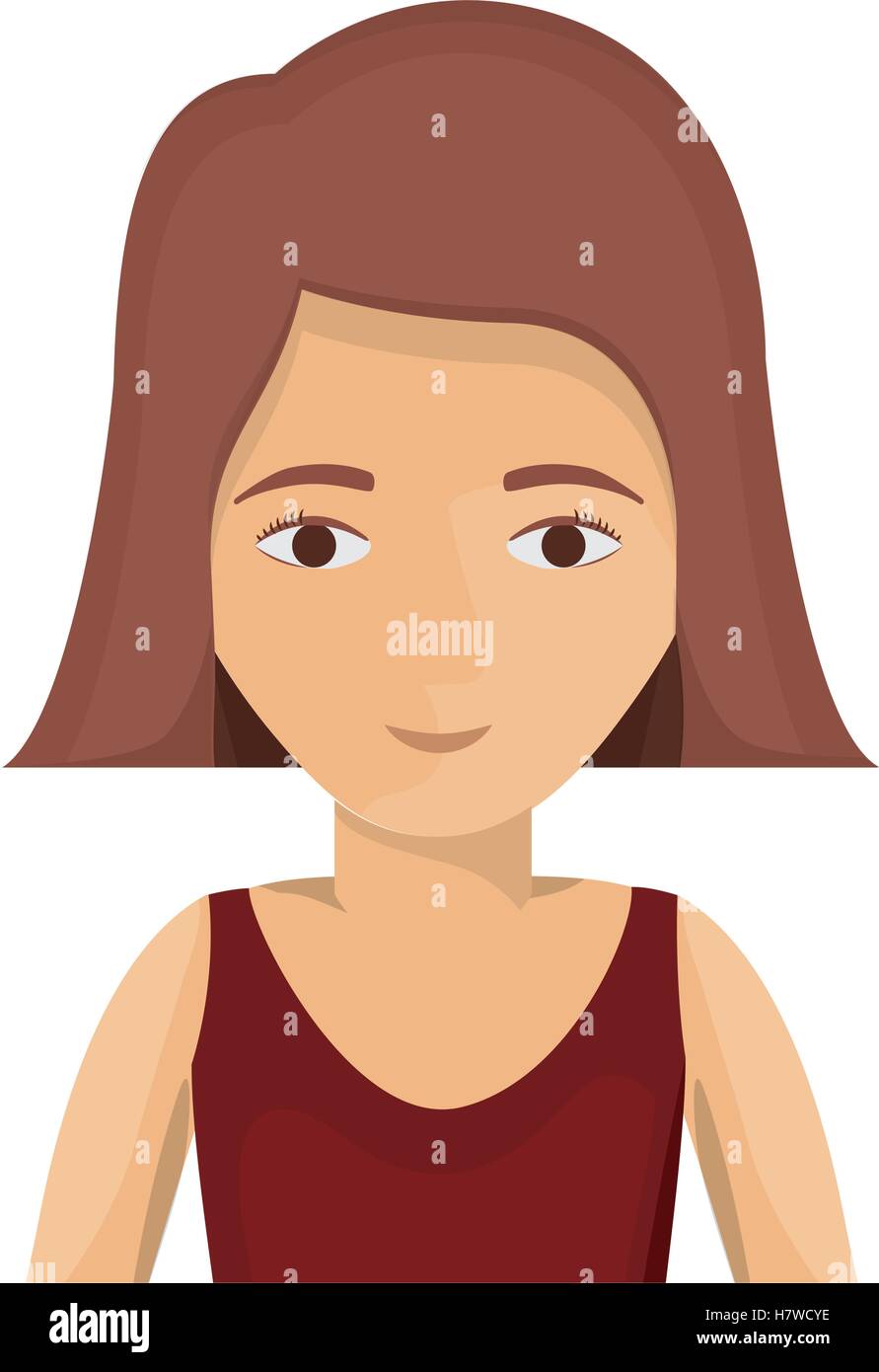 Woman cartoon icon. Female avatar person human and people theme ...