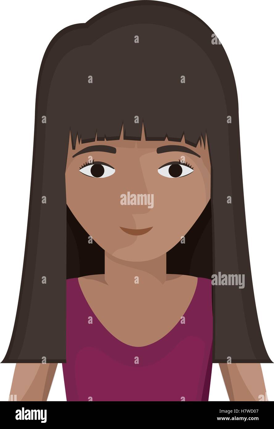 Woman cartoon icon. Female avatar person human and people theme ...