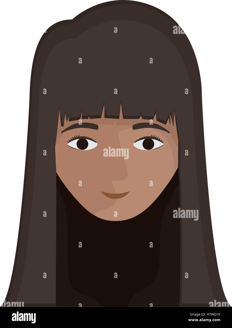 Woman cartoon icon. Female avatar person human and people theme ...