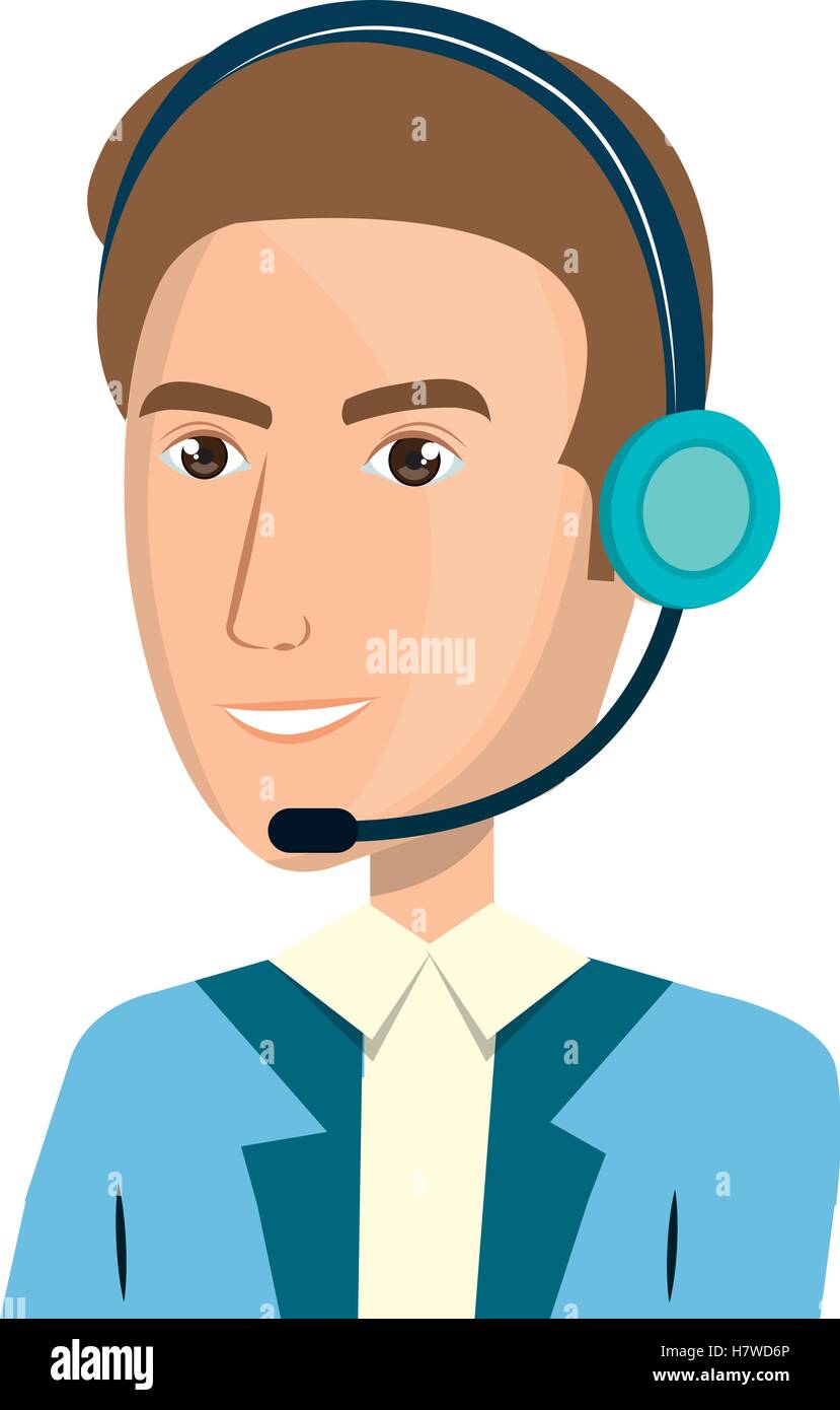 call center agent avatar vector illustration design Stock Vector Image ...