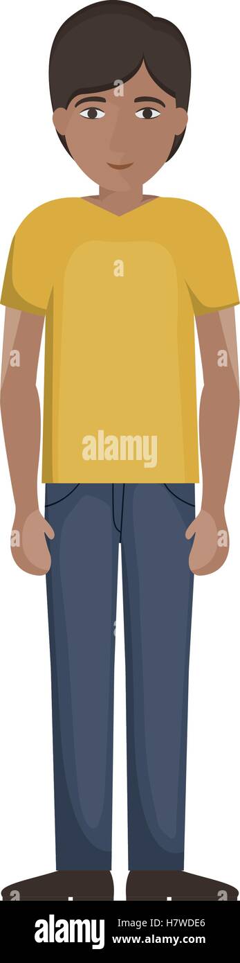 Man cartoon icon. Male avatar person human and people theme. Isolated ...