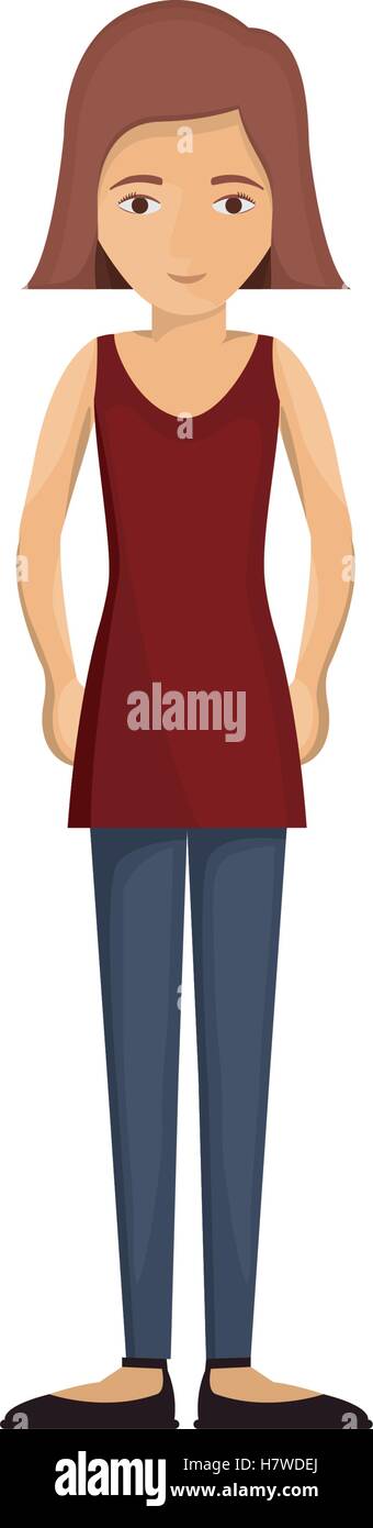 Woman cartoon icon. Female avatar person human and people theme ...