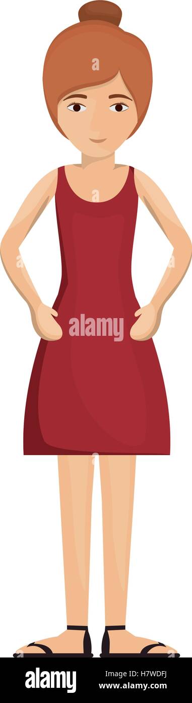 Woman cartoon icon. Female avatar person human and people theme ...