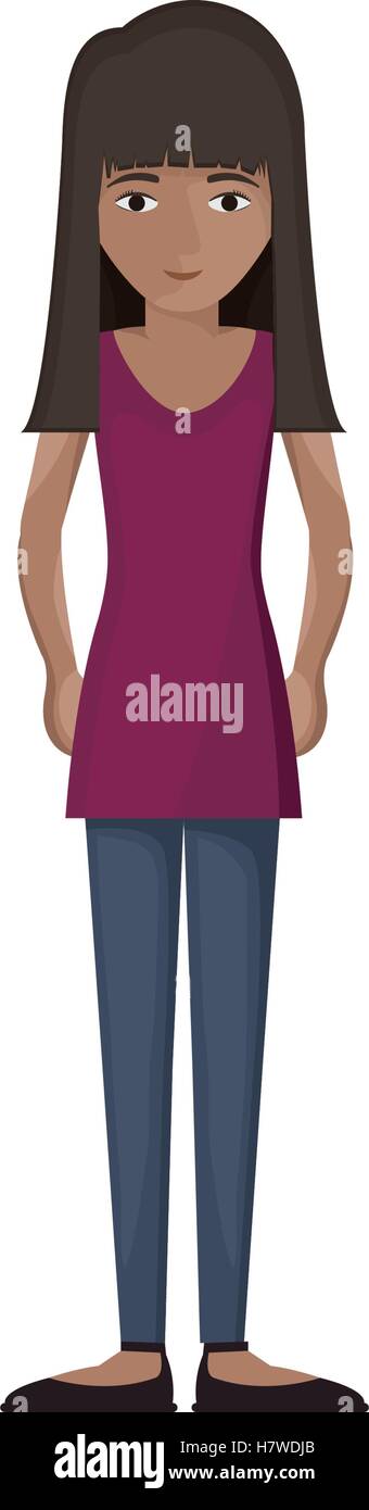 Woman cartoon icon. Female avatar person human and people theme ...