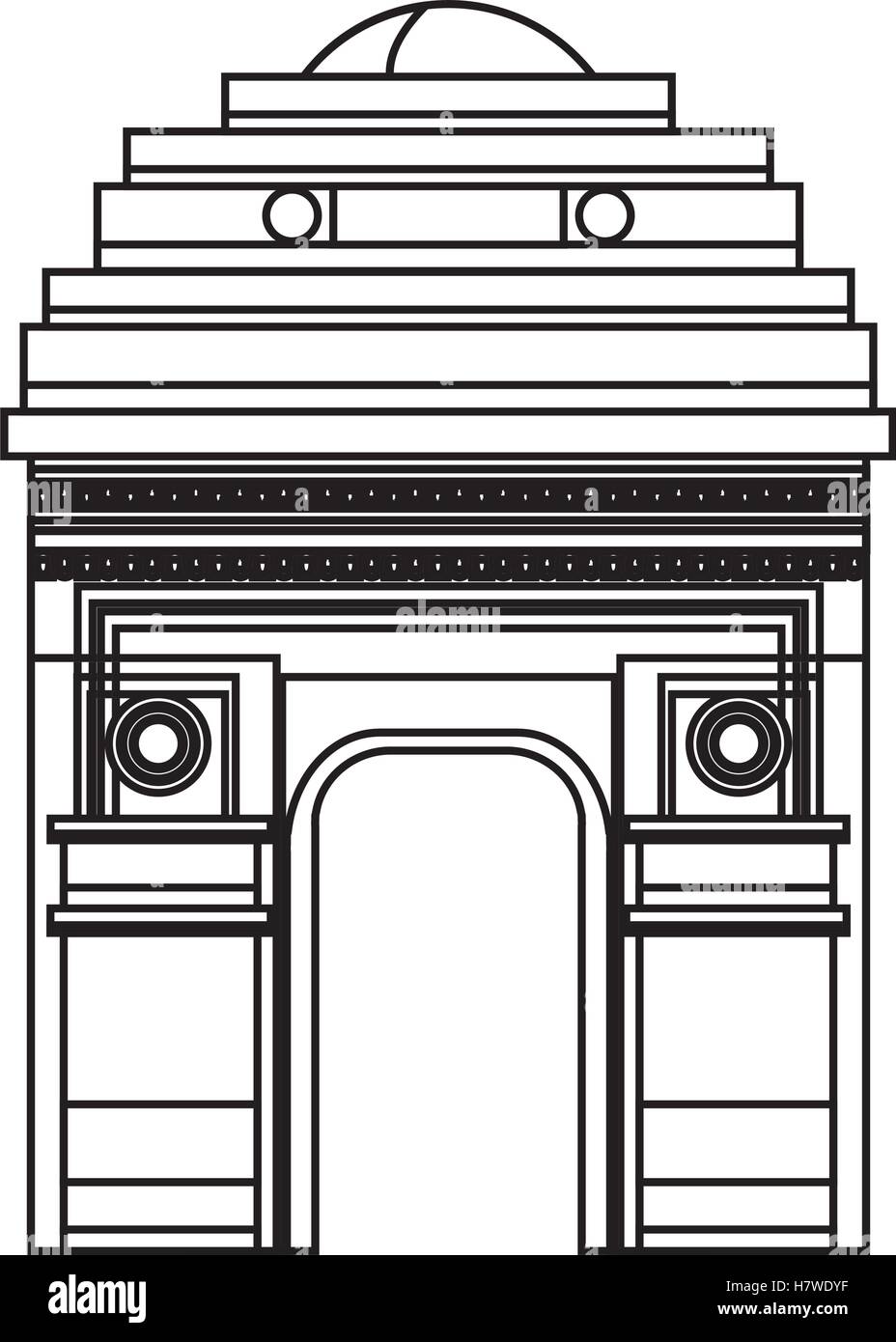 indian landmark building icon vector illustration design Stock Vector ...