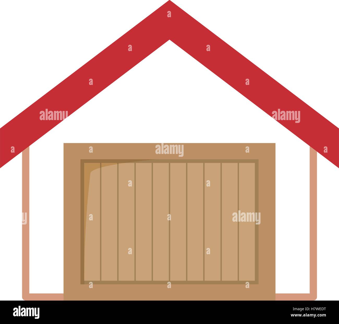 Package inside house icon. Delivery shipping logistic and distribution ...
