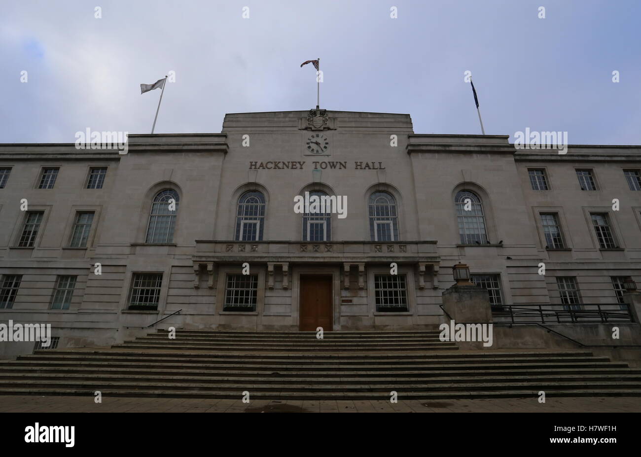 Exterior of Hackney Town Hall London UK November 2016 Stock Photo - Alamy