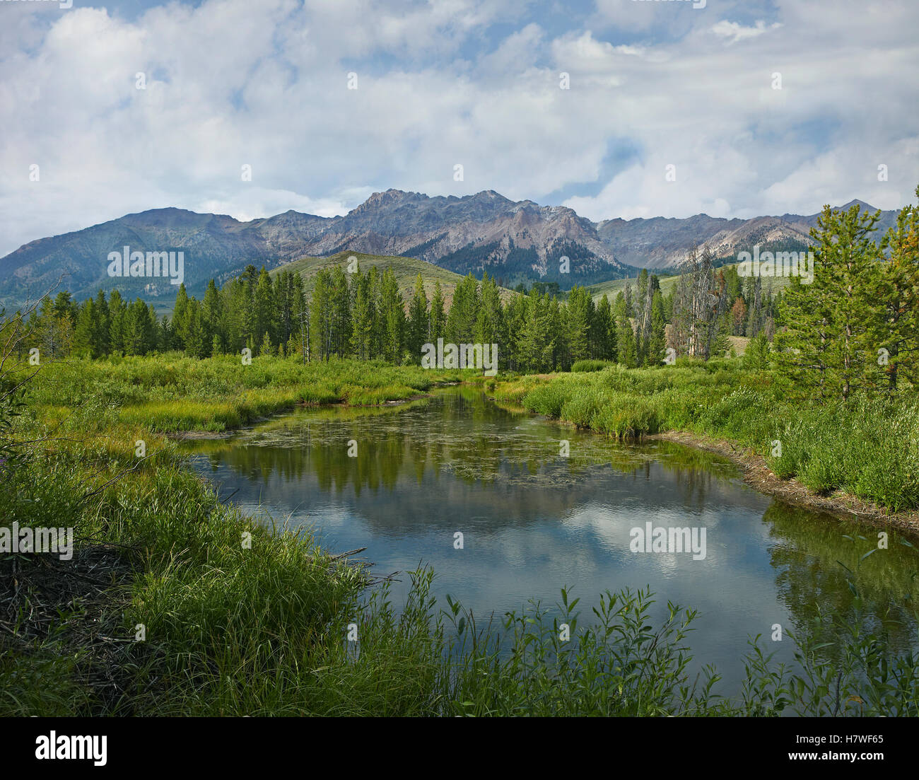 Easely Peak and Big Wood River, Sawtooth National Recreation Area ...