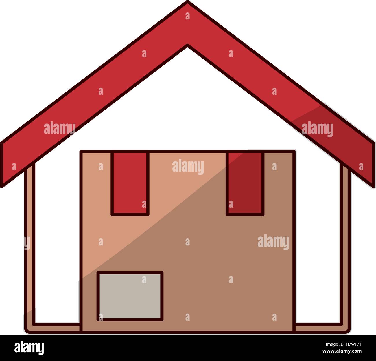 Package inside house icon hi-res stock photography and images - Alamy