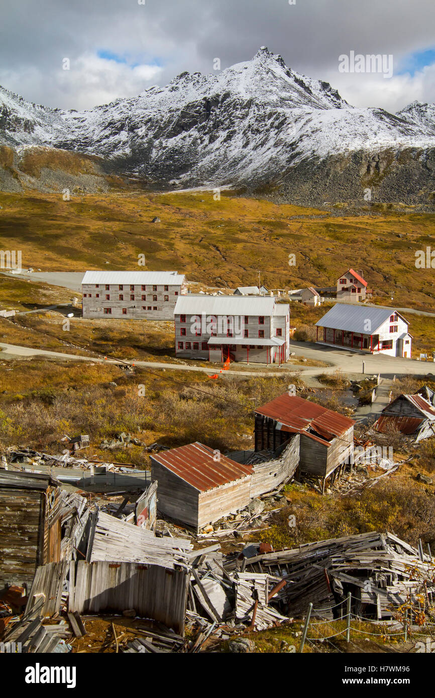 Autumn view of the restored & dilapidated mine building at Independence ...