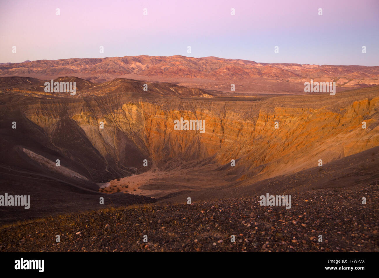 Volcanic Ubehebe Crater, Death Valley National Park, California Stock ...