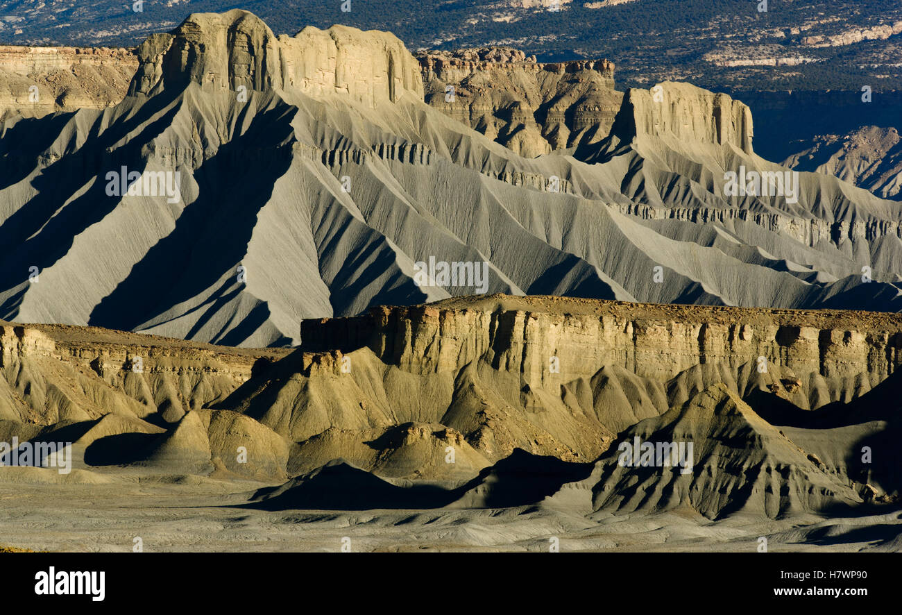 Eroded sandstone bluffs, Henry Mountains, Utah Stock Photo - Alamy