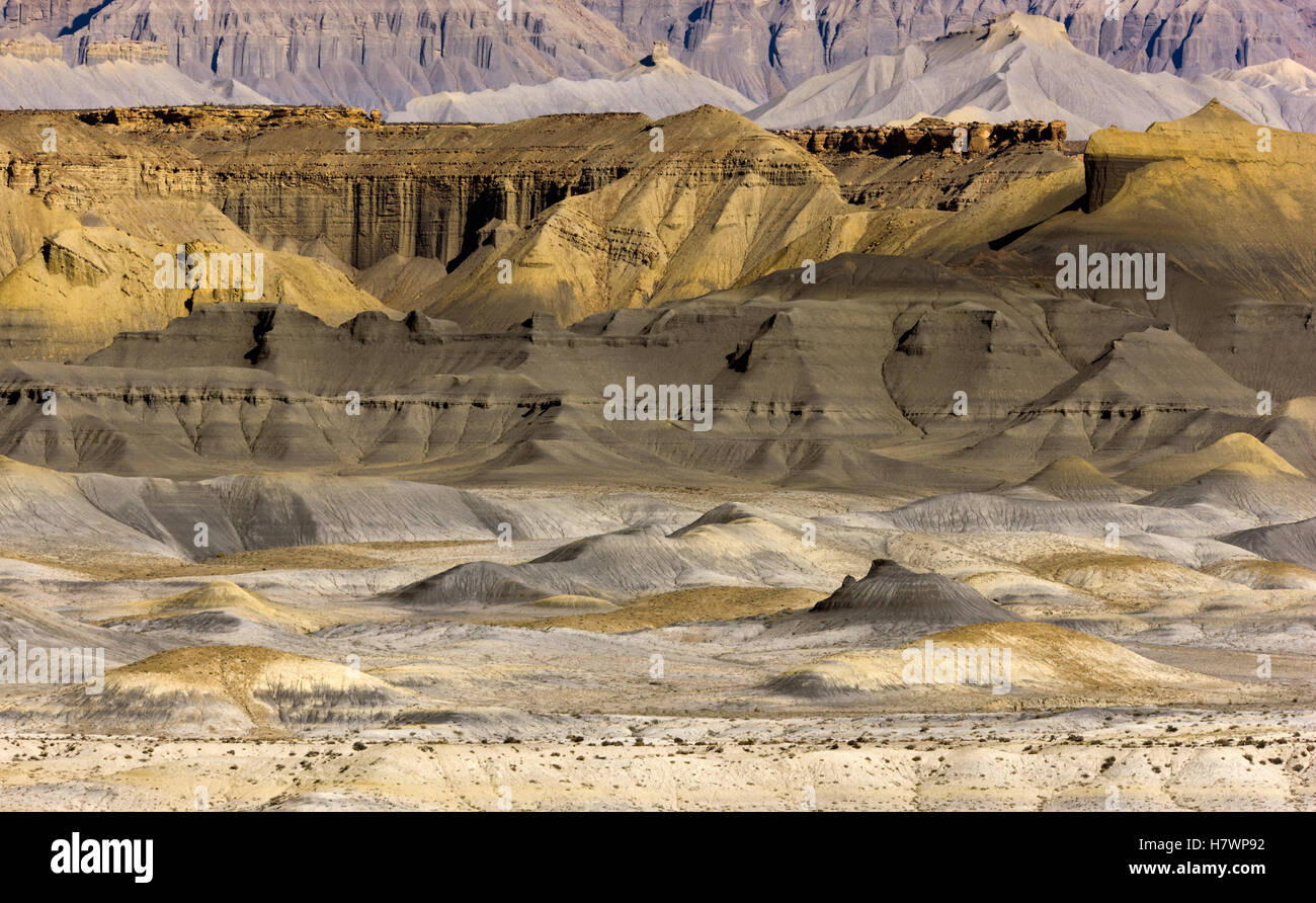 Eroded sandstone bluffs, Henry Mountains, Utah Stock Photo - Alamy