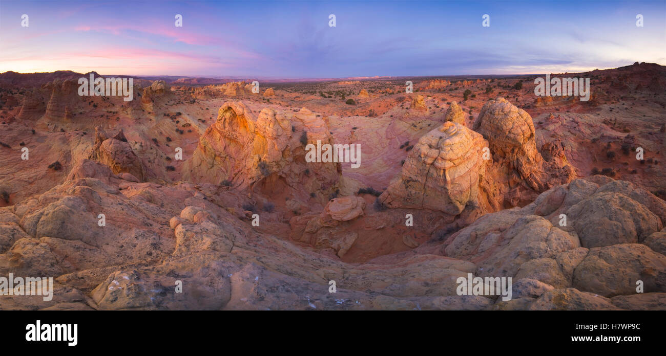 Sandstone formations of pinnacles, buttes and ravines, Coyote Buttes ...