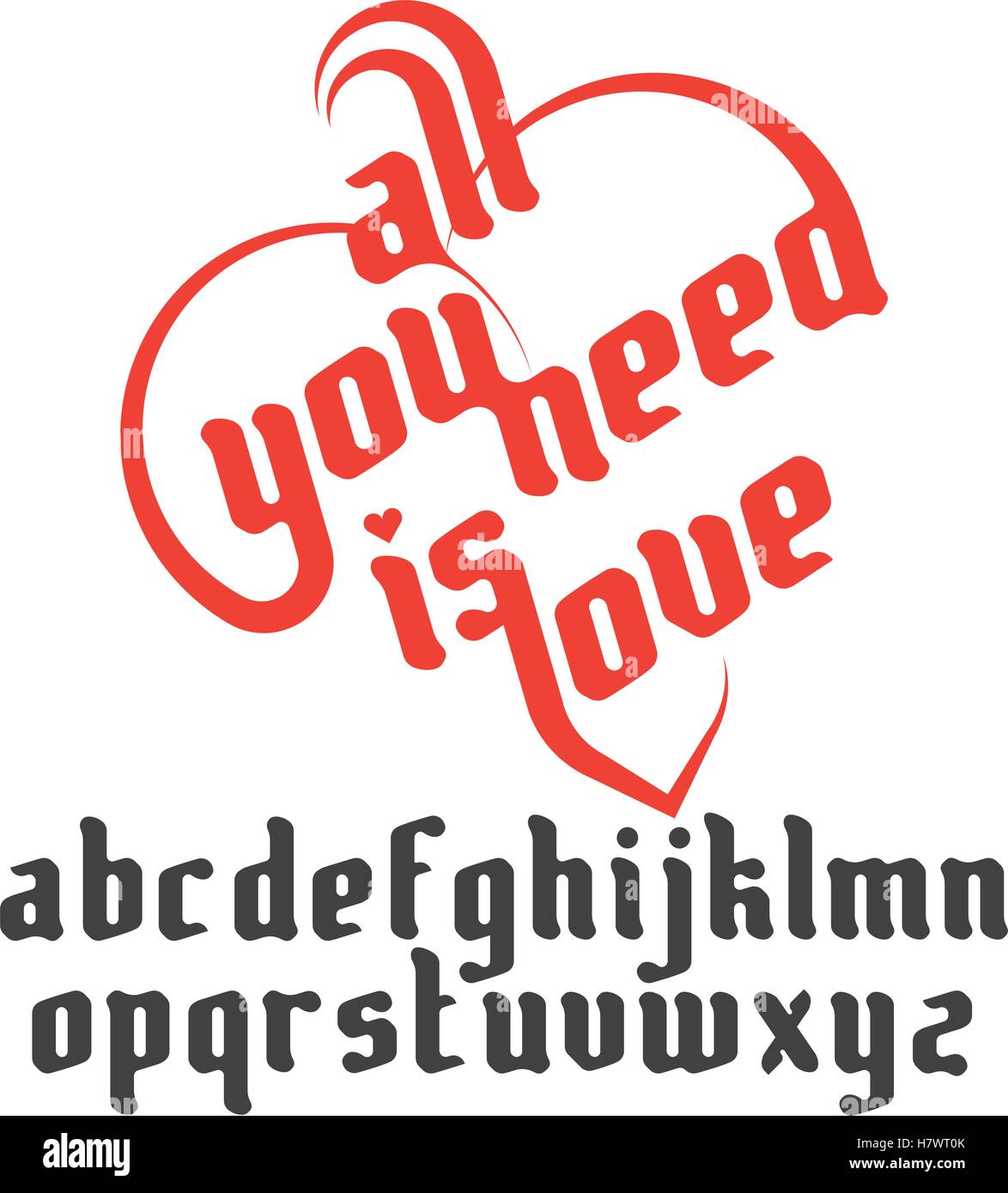 Heart font hi-res stock photography and images - Alamy