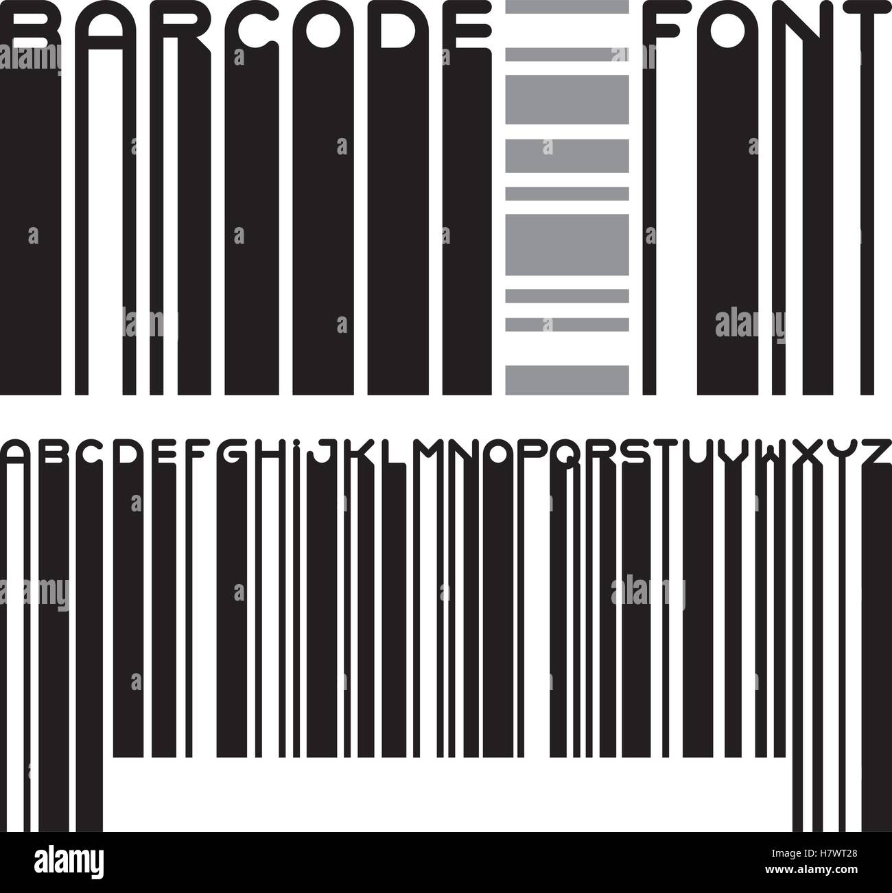 Barcode typeface font Stock Vector Image & Art - Alamy
