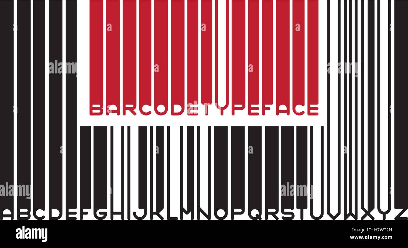 Barcode typeface font Stock Vector Image & Art - Alamy