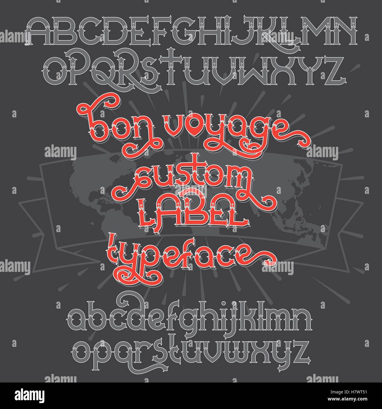 Vintage medieval map world Stock Vector Images - Alamy