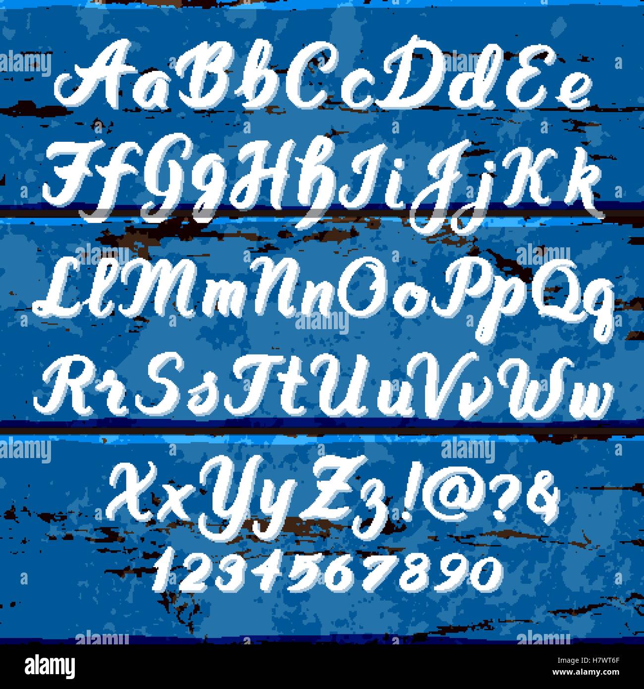 Handwritten script alphabet hi-res stock photography and images - Alamy