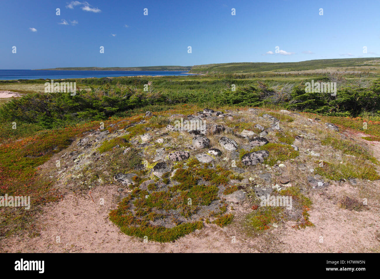 Native American burial mound from the Maritime Archaic, Labrador ...