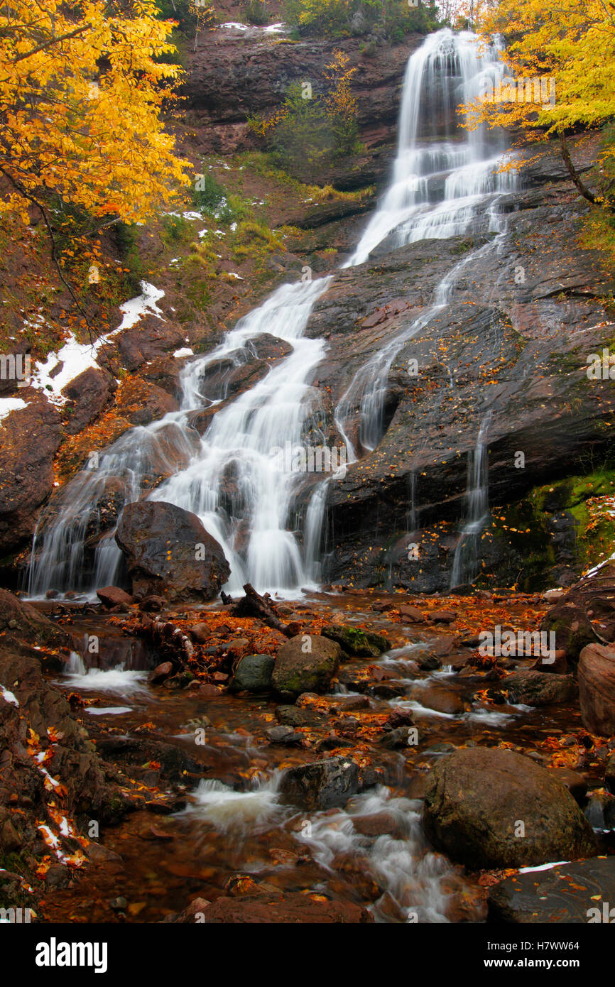 Beulach Ban Falls, north Aspy River valley, Cape Breton Highlands ...
