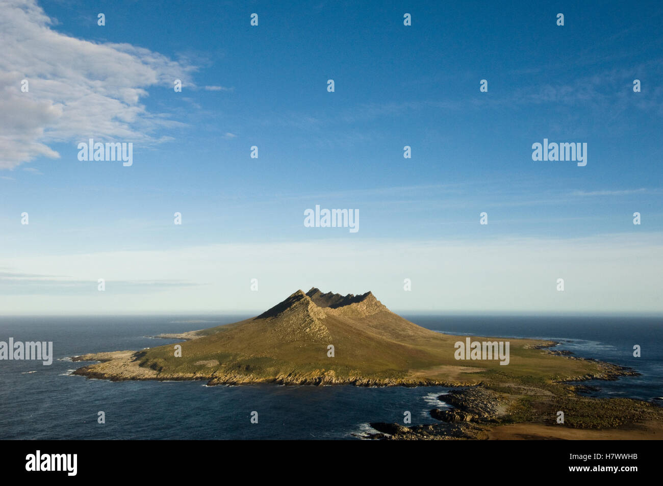 Steeple Jason Island view looking east to west, Falkland Islands Stock ...