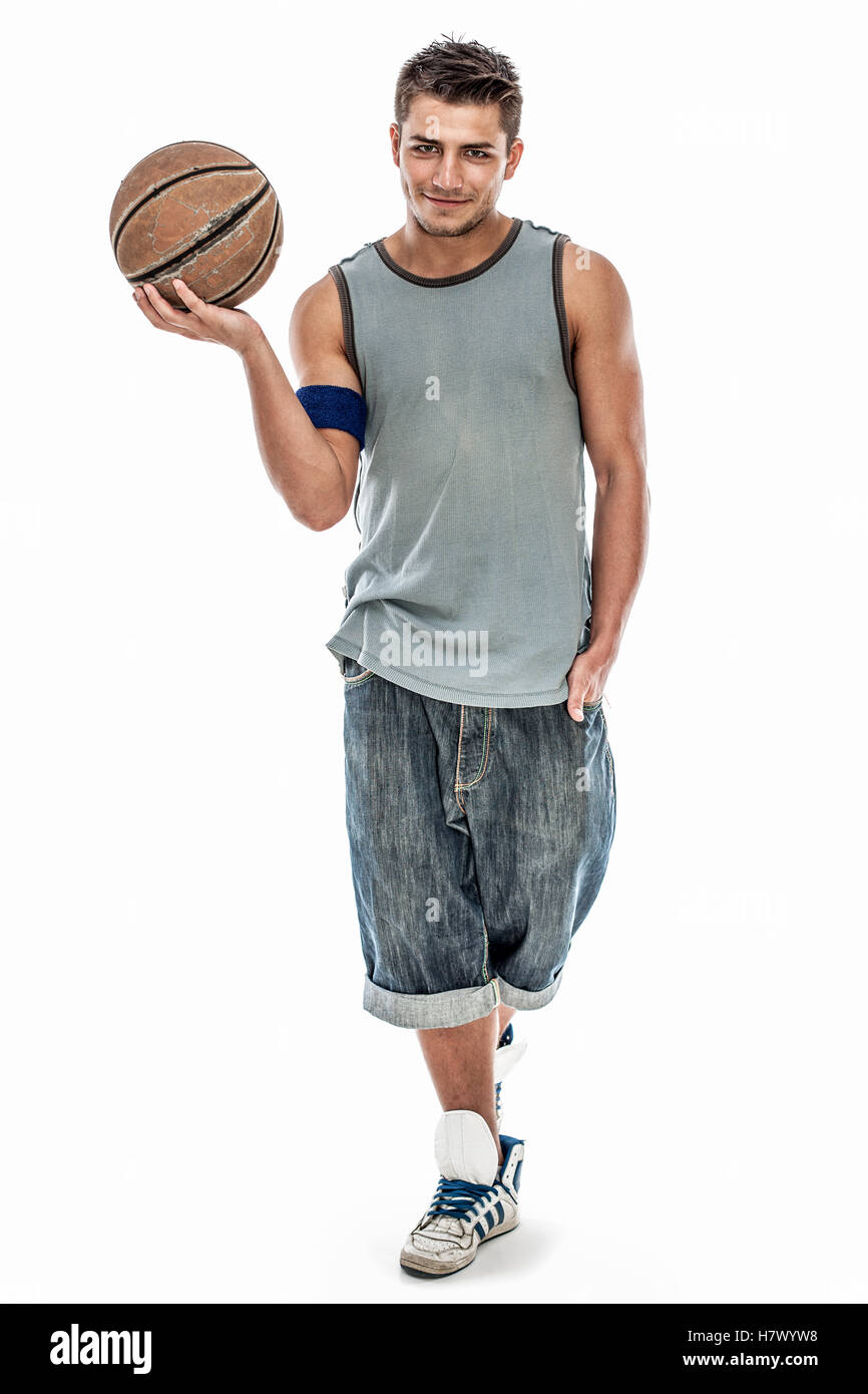 young man on dark background Stock Photo - Alamy