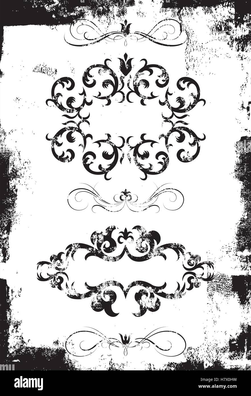 Acanthus leaf scrolls Stock Vector Images - Alamy
