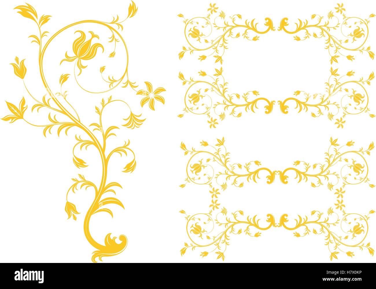 Gold Decorative Scroll Clip Art