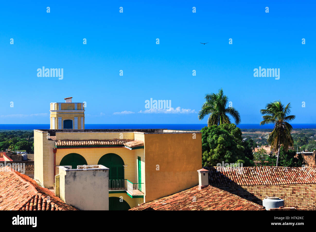 beautiful old Trinidad on sea background Stock Photo - Alamy