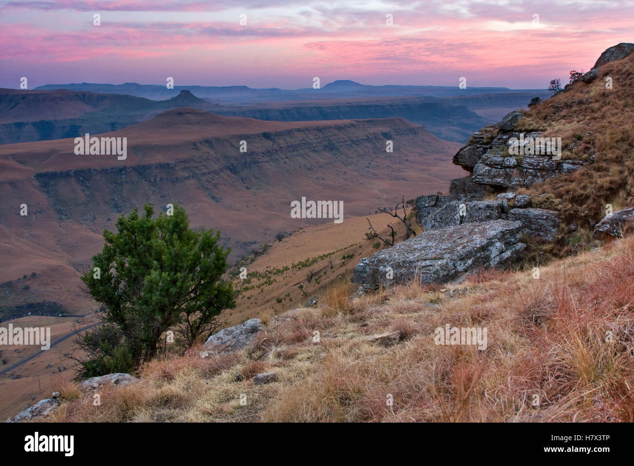 Dawn at Giant's Castle Nature Reserve, South Africa Stock Photo - Alamy