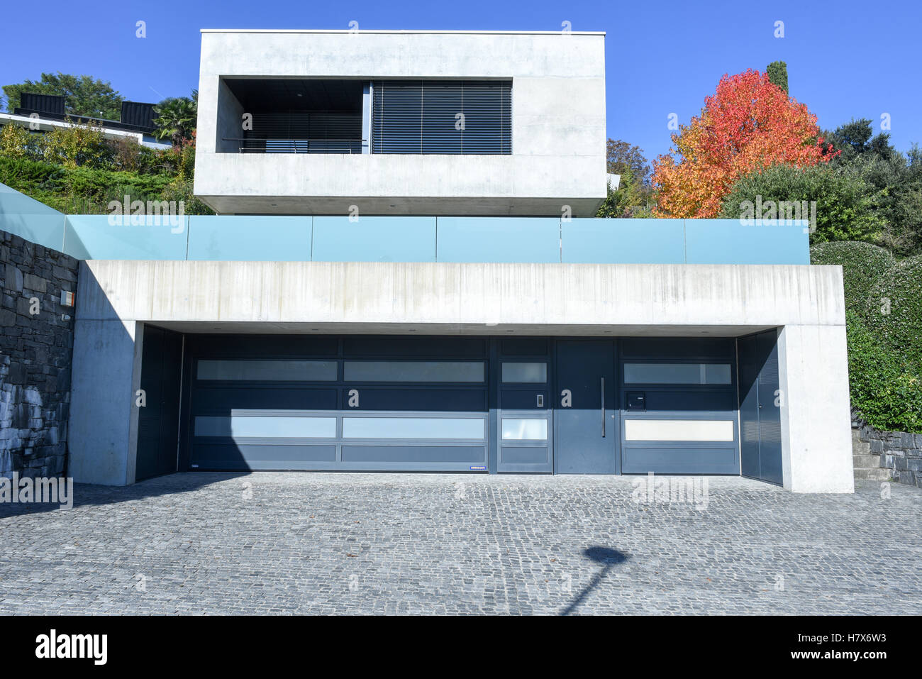 Beautiful modern house in cement Stock Photo - Alamy