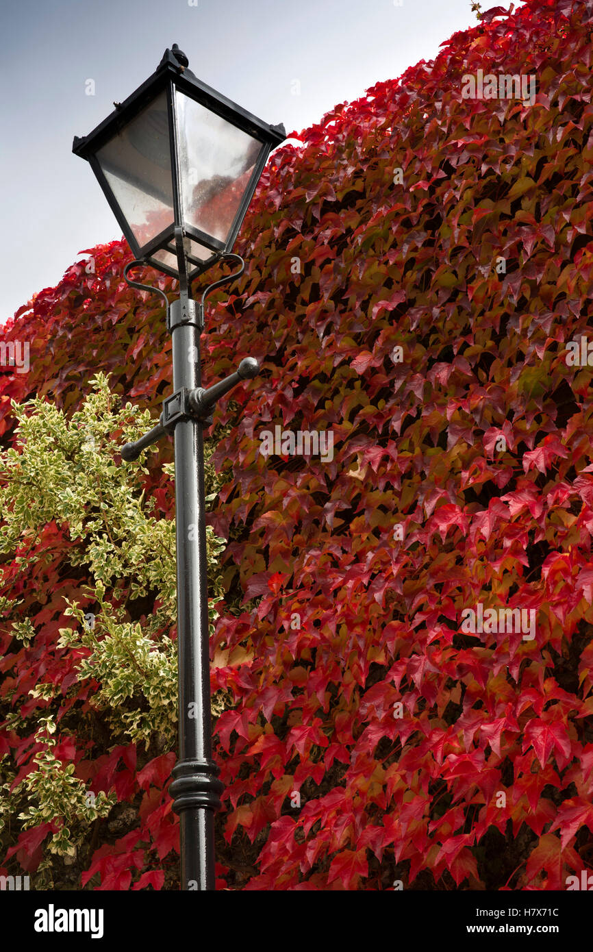 UK, England, Buckinghamshire, West Wycombe, Church Lane, lamp post ...