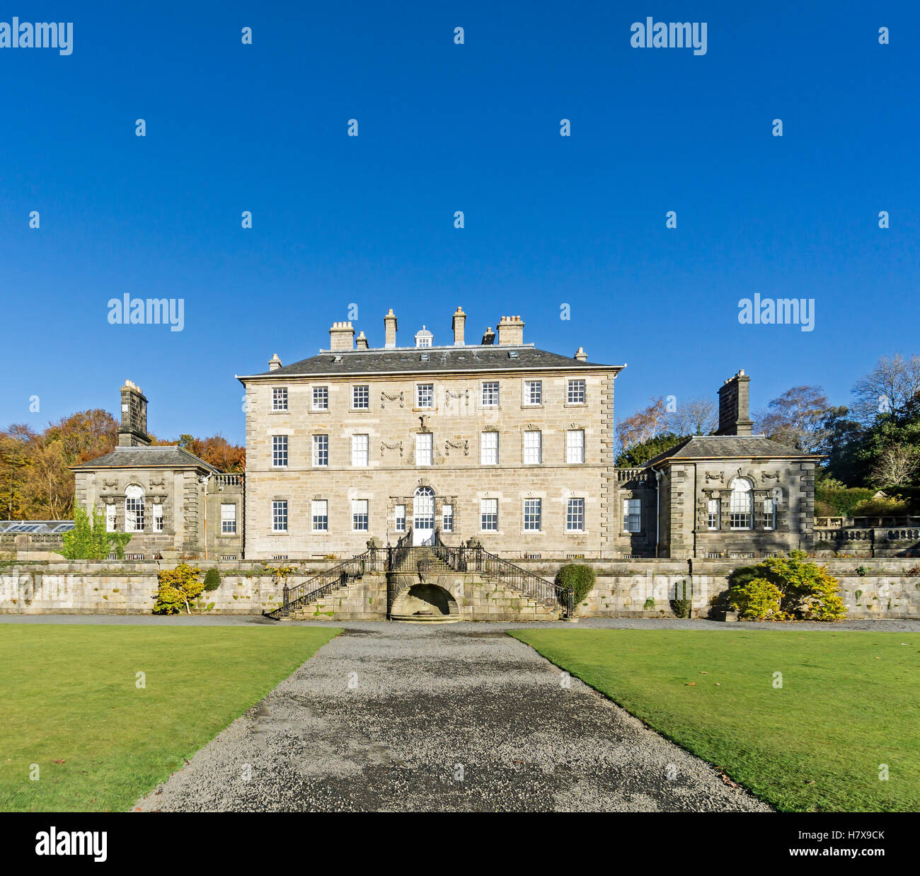 Frontal view from South of Pollok House in Pollok Country Park Glasgow ...