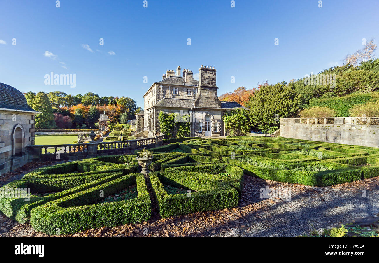 Pollok House in Pollok Country Park Glasgow Scotland seen from east in ...