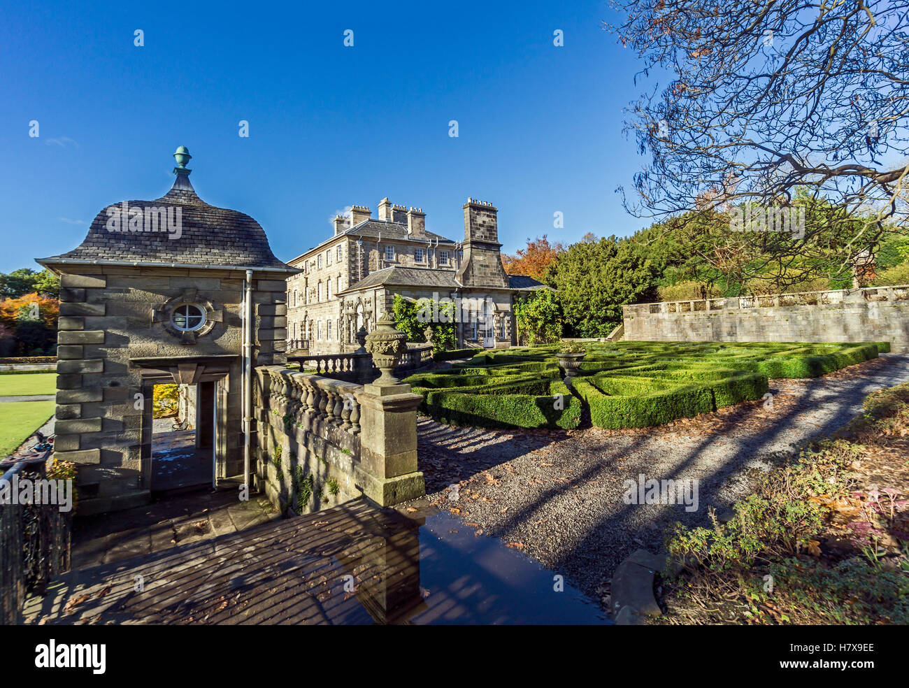 Pollok House in Pollok Country Park Glasgow Scotland seen from east in ...