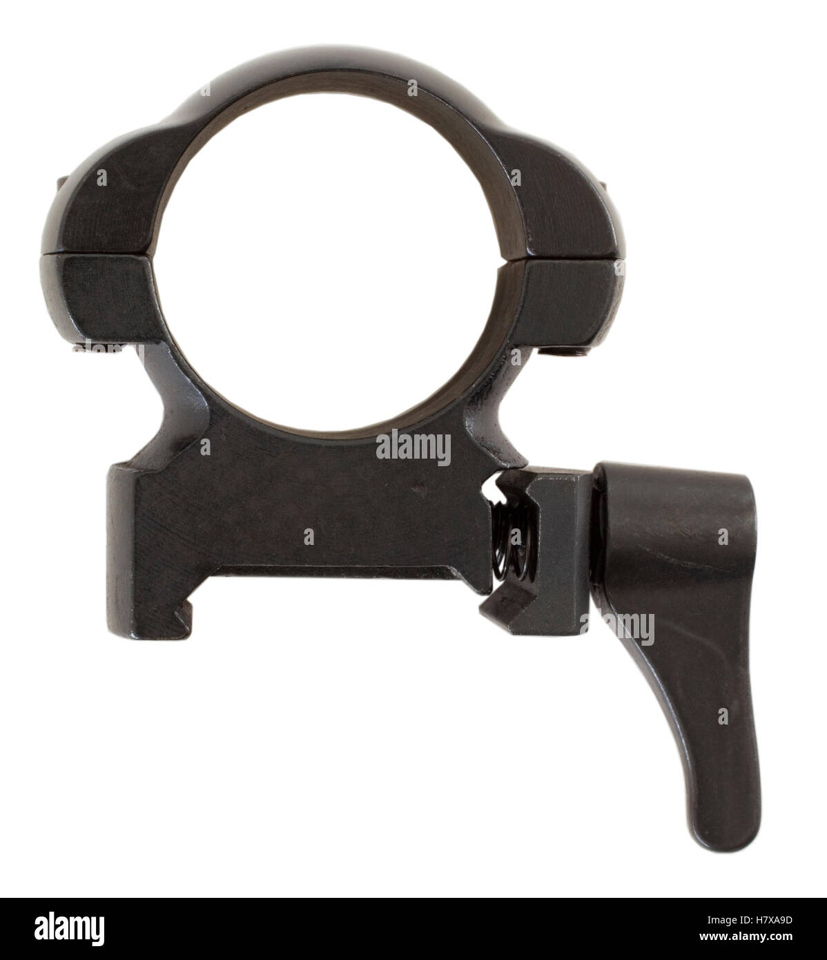 Base and rings for a high powered rifle scope with a quick disconnect ...