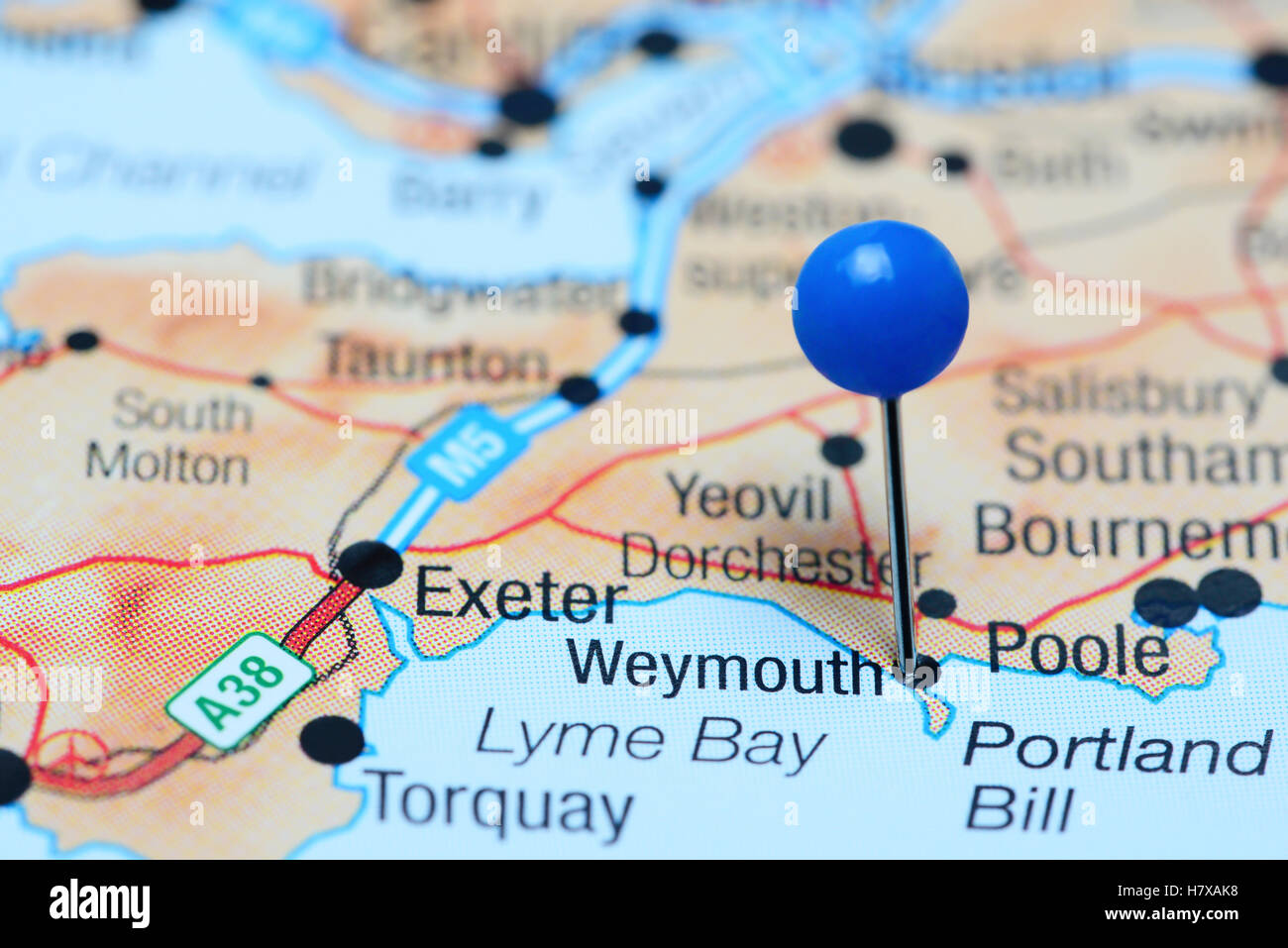 Weymouth map uk hi-res stock photography and images - Alamy