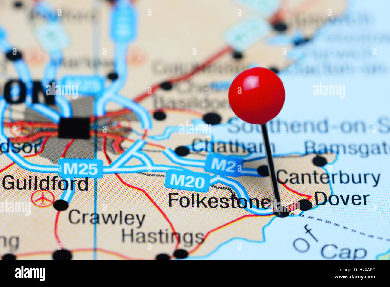 Folkestone map hi-res stock photography and images - Alamy