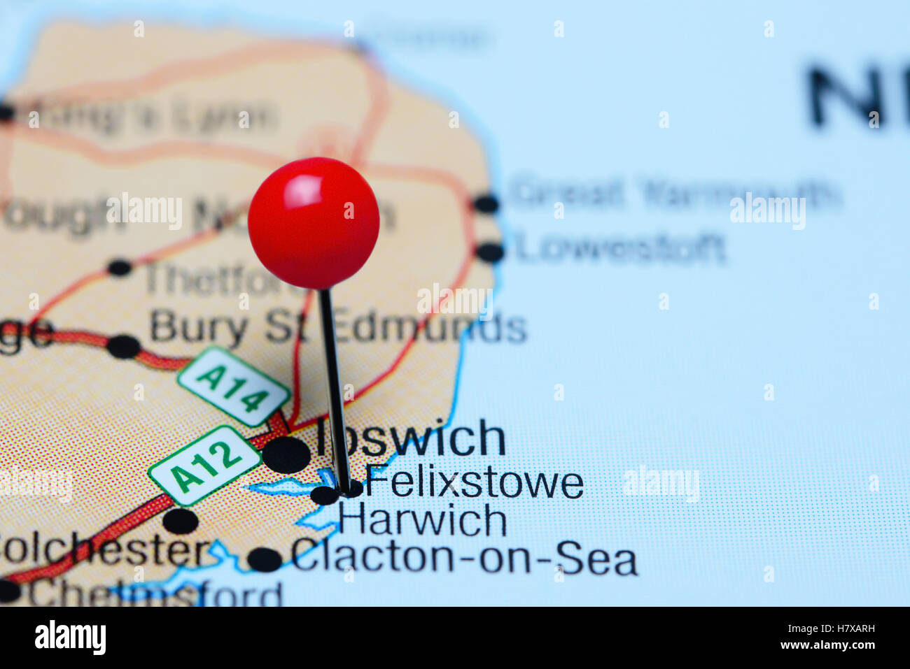 Map Of Felixstowe High Resolution Stock Photography and Images - Alamy