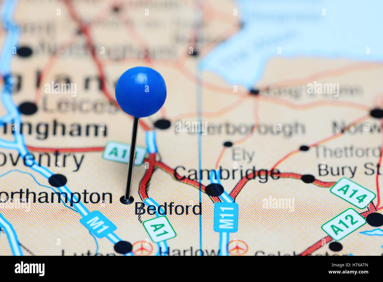 Bedford uk map hi-res stock photography and images - Alamy