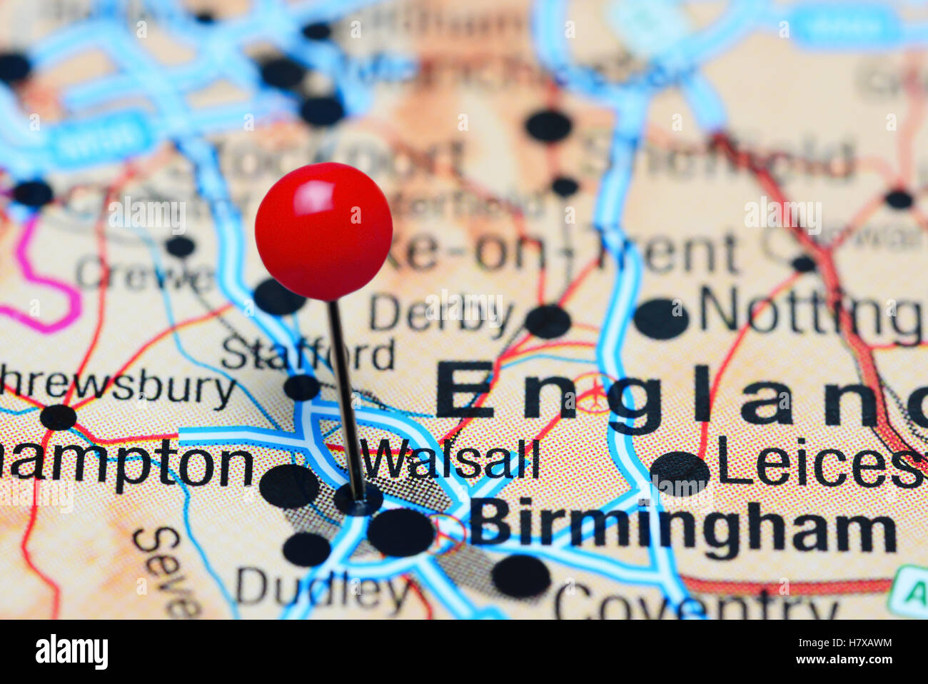 Walsall map hi-res stock photography and images - Alamy