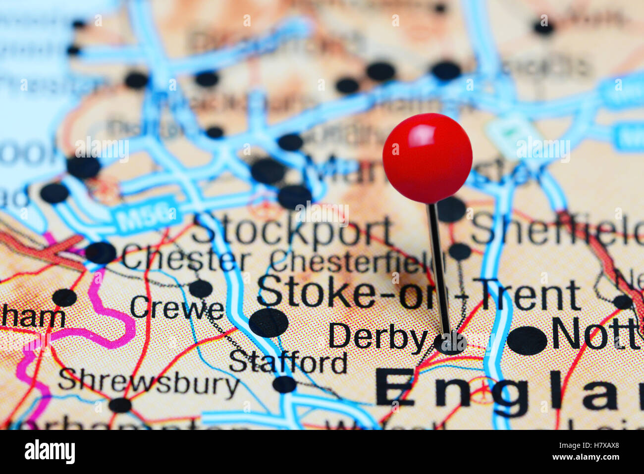 Derby map hi-res stock photography and images - Alamy