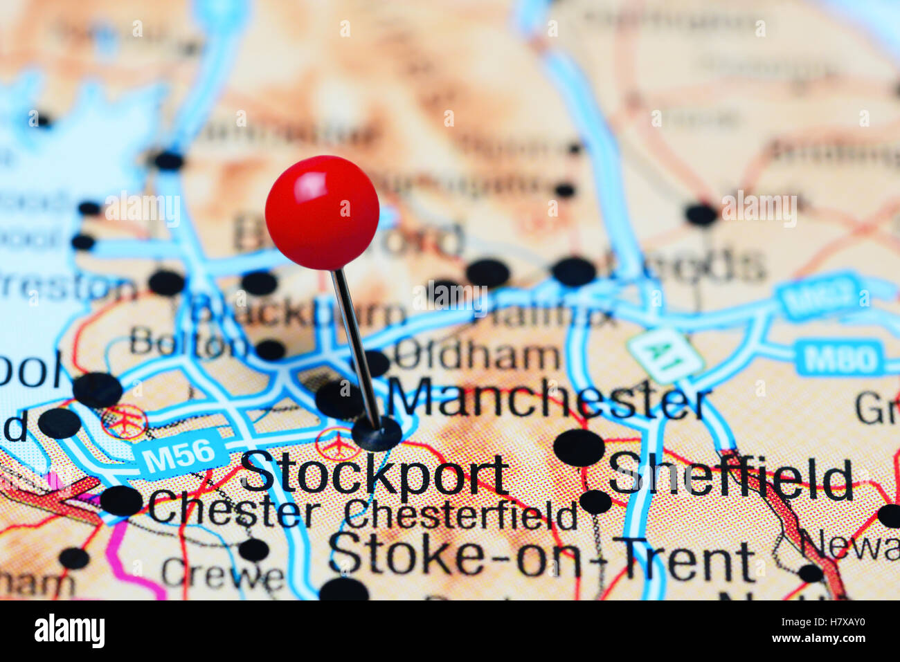 Stockport map hi-res stock photography and images - Alamy